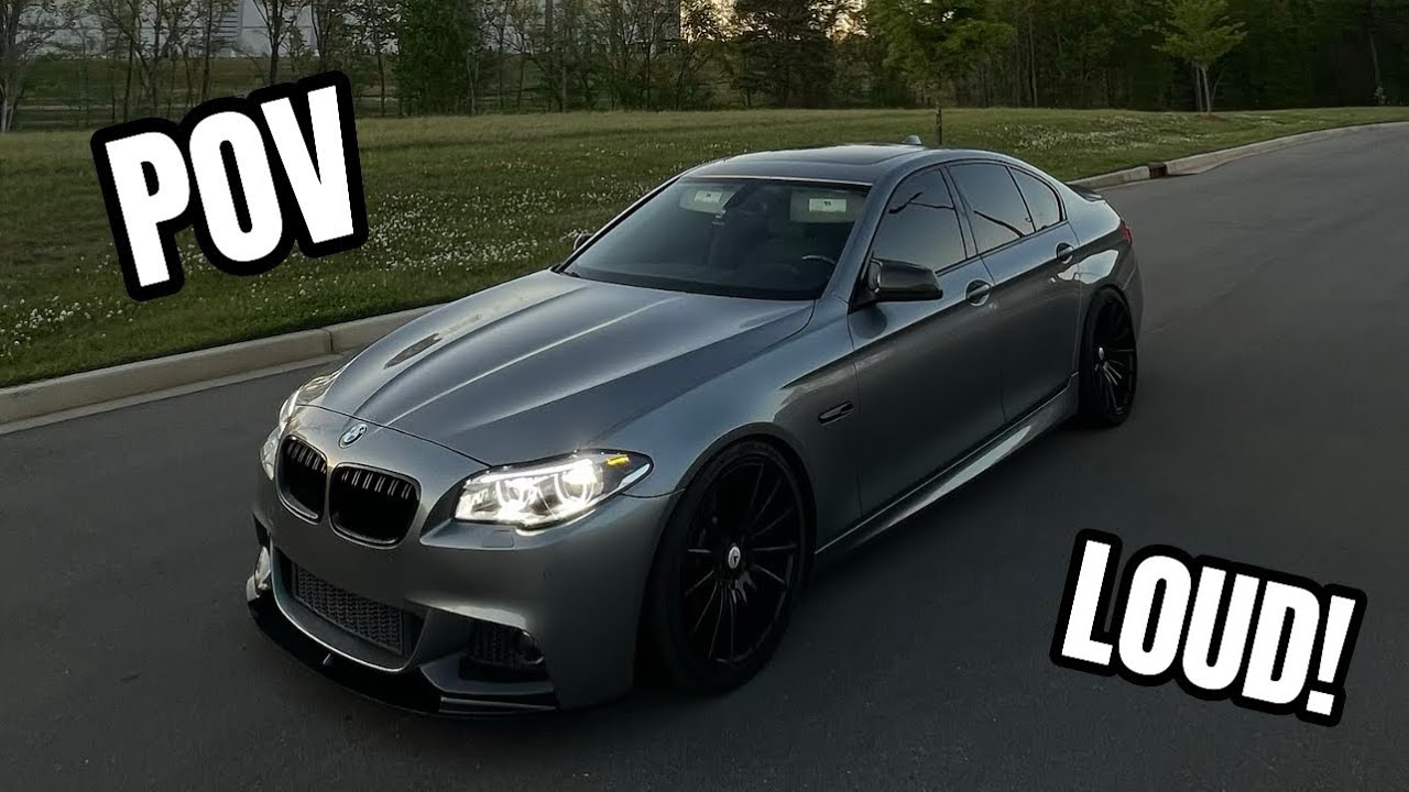 TUNED BMW F10 NIGHT POV DRIVE *STRAIGHT PIPED* - YouTube