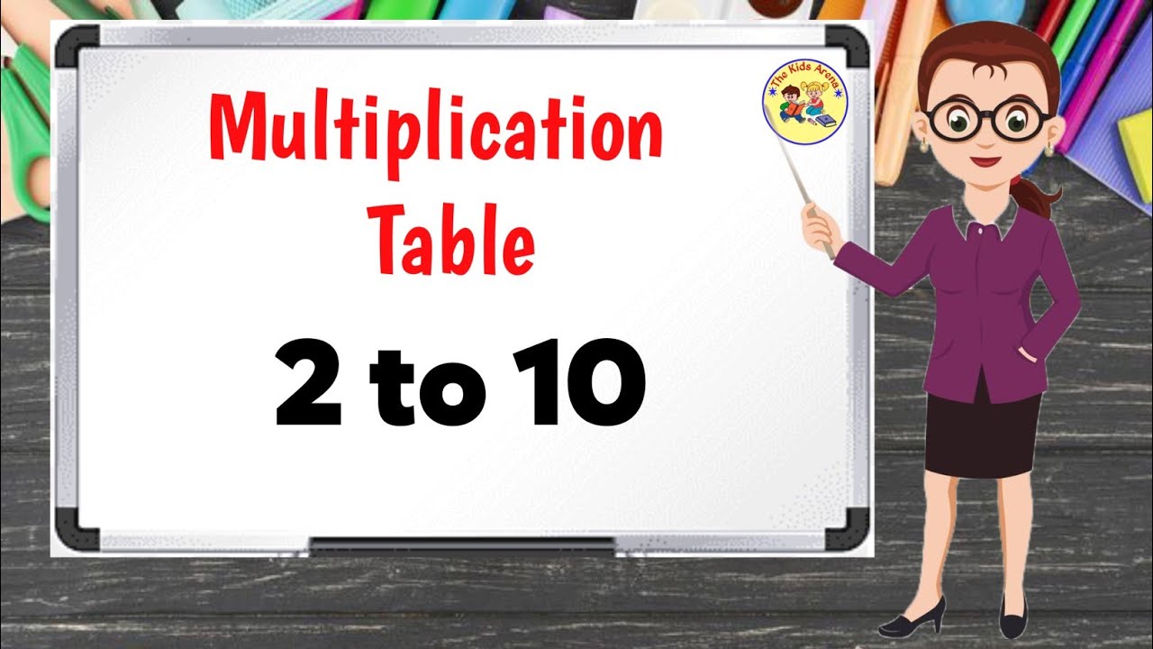 Learn Multiplication Table 2 to 10 | Table of 2 to 10 for children ...