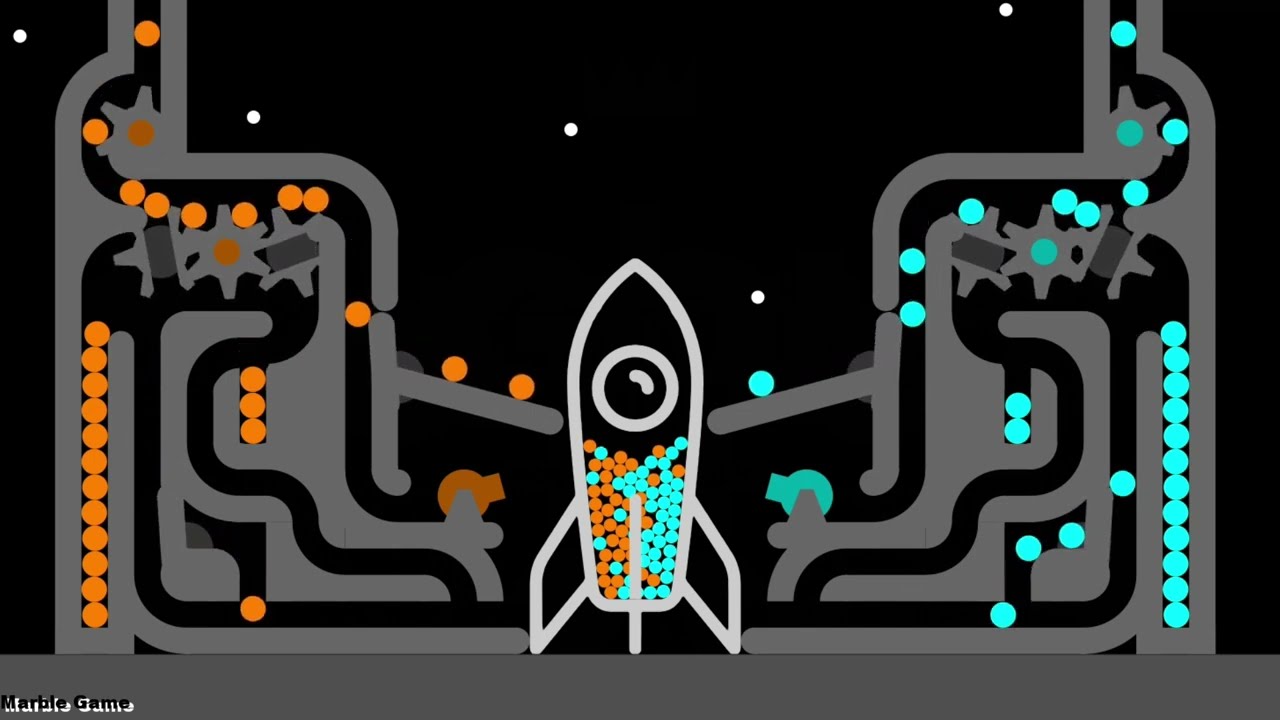 Marble Battle 40 (Into the rocket) - Marble Race in Algodoo - YouTube