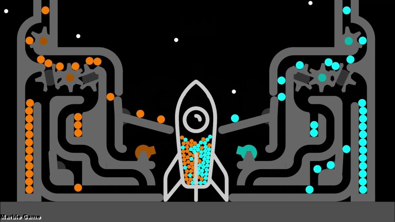 Marble Battle 40 (Into the rocket) - Marble Race in Algodoo - YouTube
