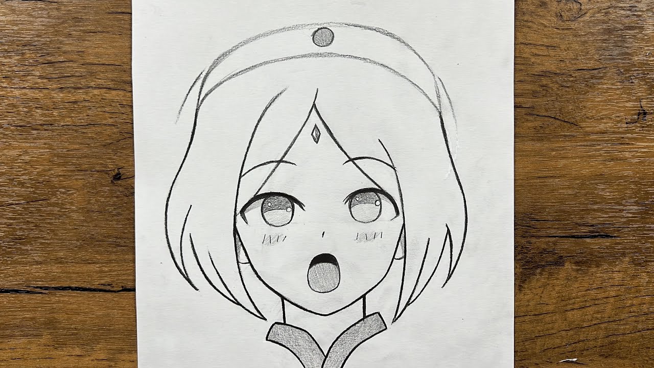 Easy anime girl drawing | How to draw cute anime girl easy step-by-step ...