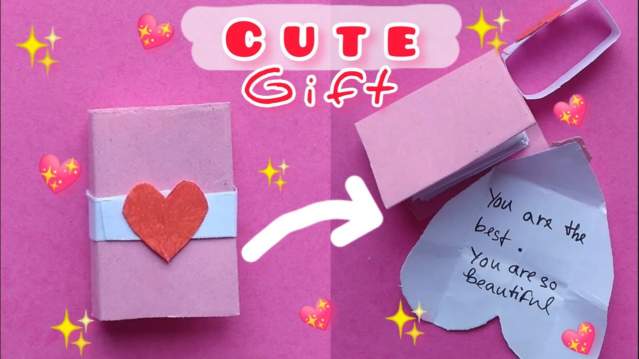 cute paper gift || cute paper craft || cute massage notebook || cute ...