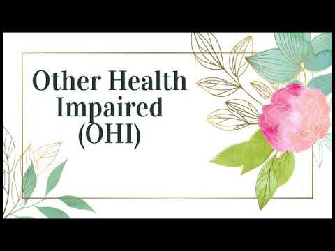 OHI (Other Health Impaired) - YouTube