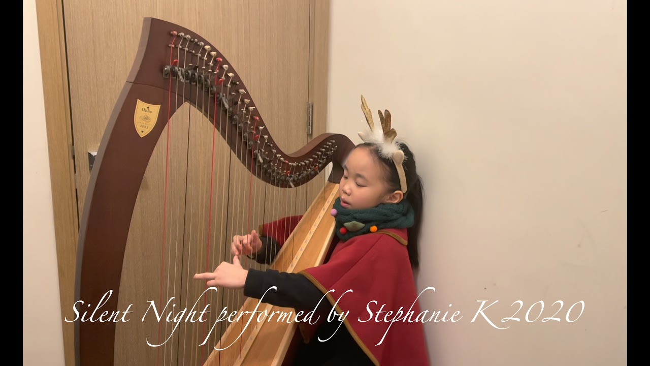 Silent Night on harp, performed by Stephanie K. (7yo) 2020 - YouTube Music