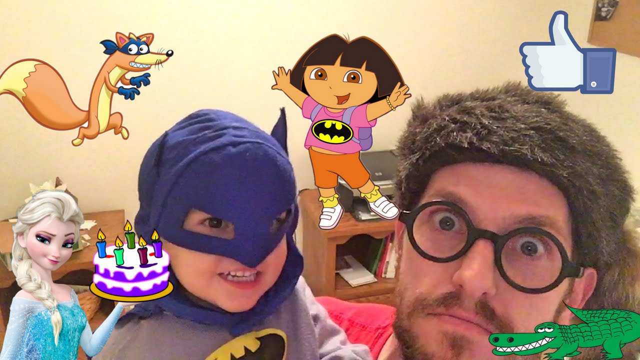 Happy Birthday Song w/Harry Crockett! | Facetiming Dora!! | Batman's ...