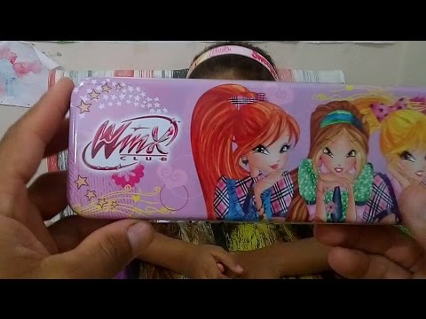 winxclub perileri dergisi açtık , Hediyesi kalem kutusu, eğlenceli çocuk videosu  .