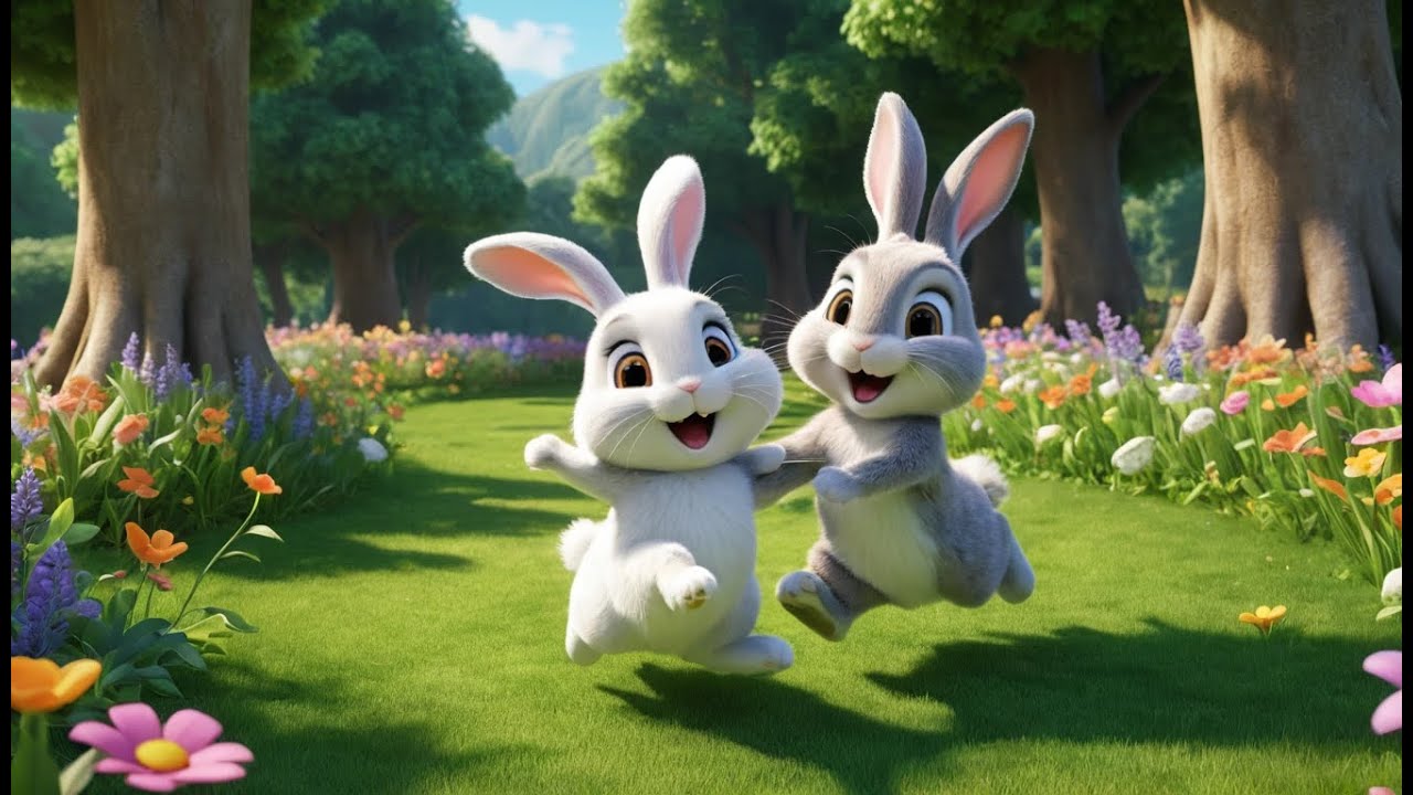 Five Little Bunnies Jumping on the Ground | Fun Bunny Song for Kids ...