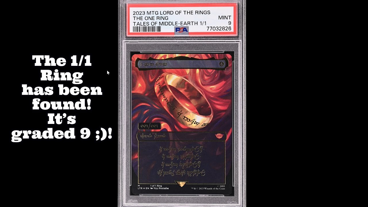 The 1/1 ONE RING Magic the Gathering card has been found! Collector Box ...