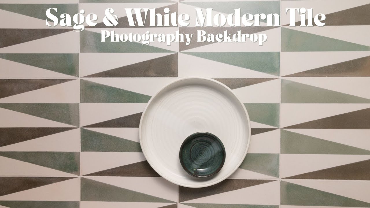 Sage and White Modern Tile Photography Backdrop | Food & Product ...