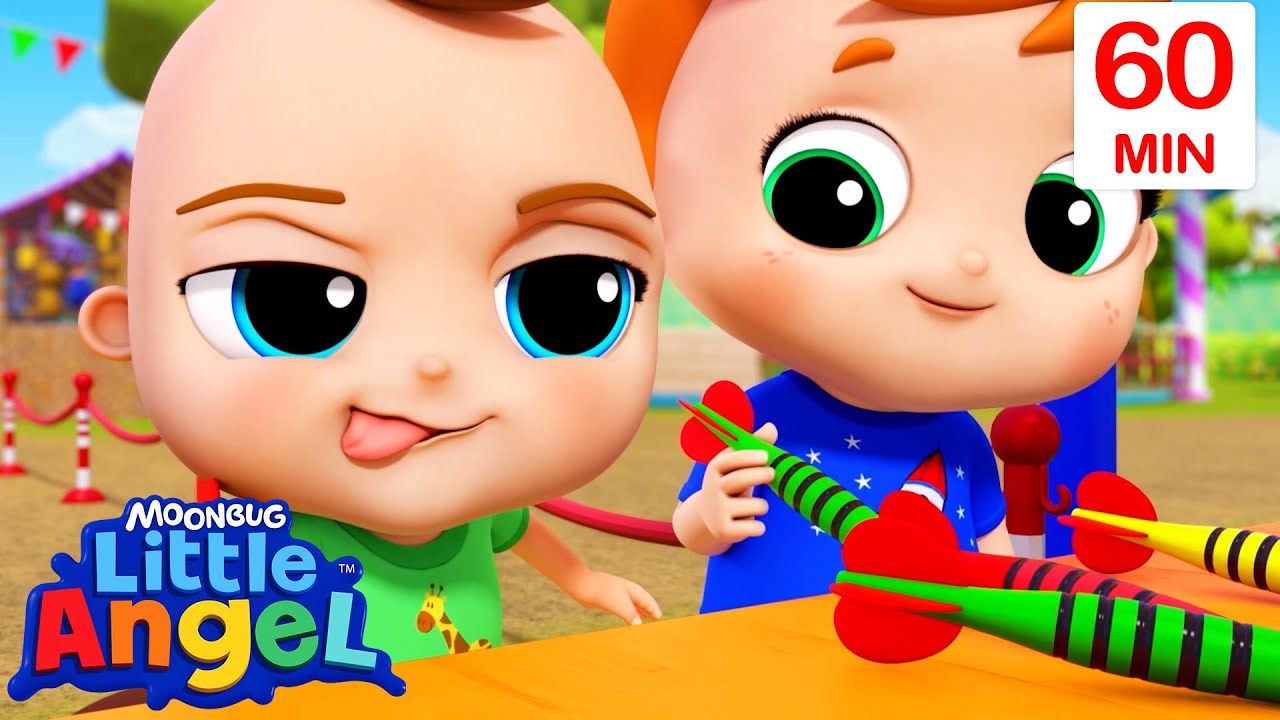Exploring The Amusement Park! | Little Angel 1 HR | Moonbug Kids - Fun ...