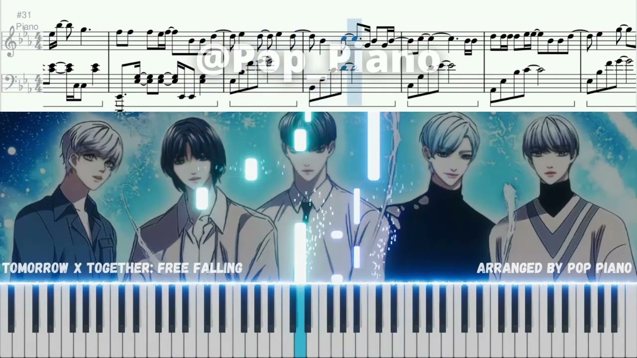 TXT (투모로우바이투게더) Free Falling PIANO TUTORIAL (피아노 튜토리얼) - YouTube