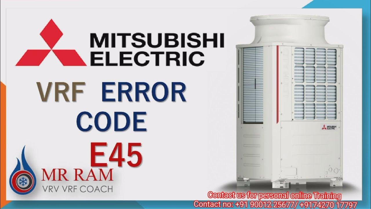 Mitsubishi Vrf Error Code E45 English Youtube