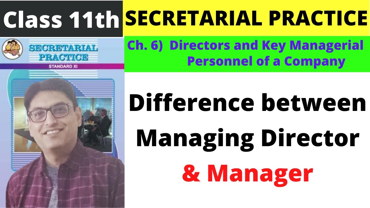 Difference between Managing Director and Manager - YouTube