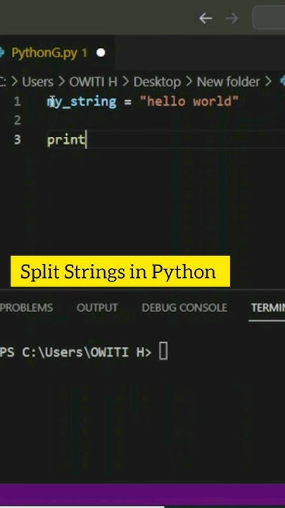 Split Strings With Python(Simple) #pythonprogramming - YouTube