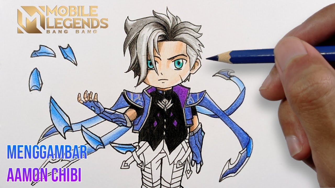 Menggambar Aamon Mobile Legends Chibi | Drawing Aamon Chibi - YouTube