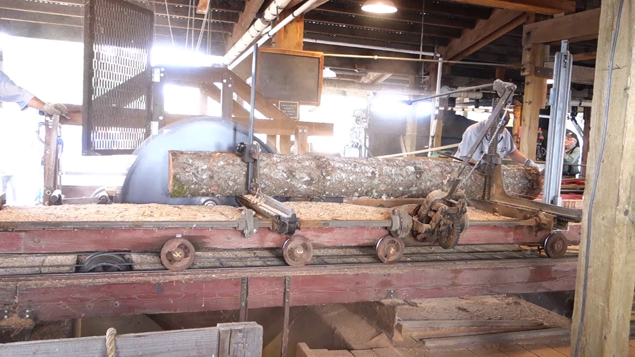 Brooks Antique Powerland Steam Sawmill - YouTube