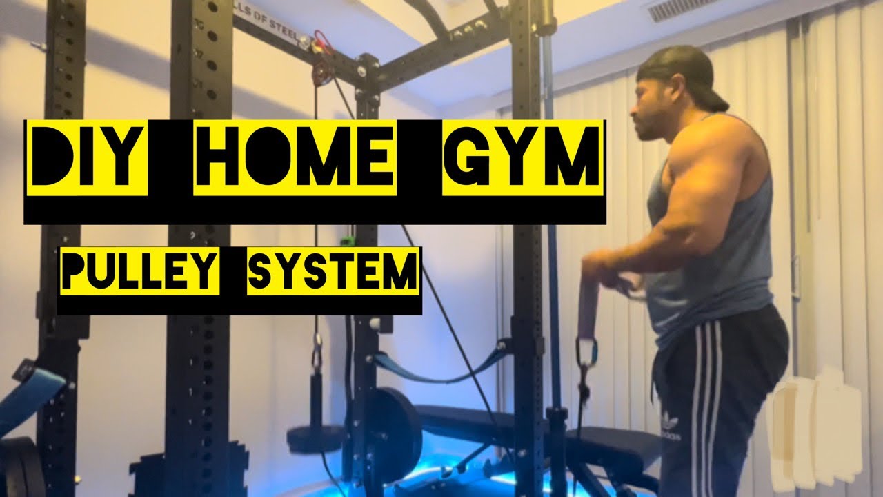 DIY HOME GYM PULLEY SYSTEM - YouTube