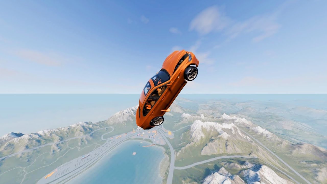 BeamNG.Drive - 1000MPH Car Launch To SPACE - YouTube