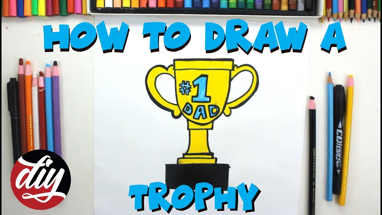 How To Draw A Trophy For Your Dad On Father's Day 🏆 🏆 - YouTube