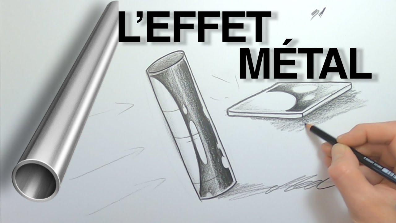 [DESSINER-FACILE] Comment dessiner une texture métallique ? - YouTube