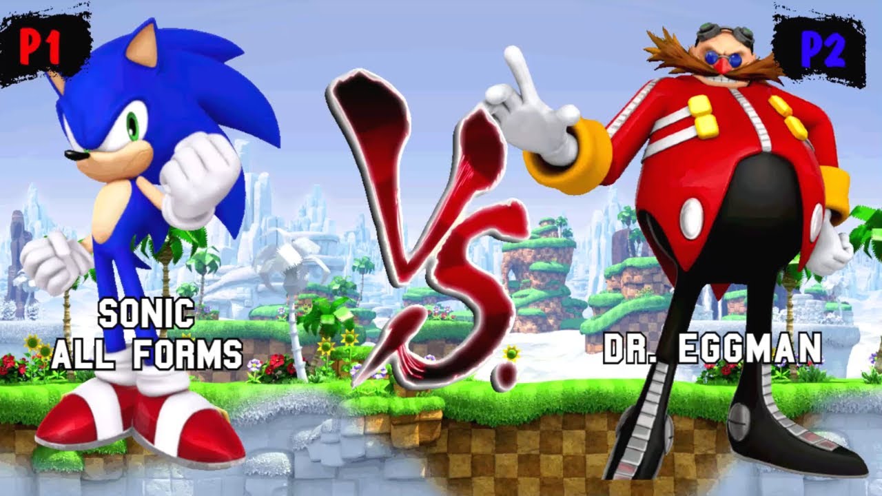 Sonic all forms VS Dr Eggman & Sonic exe & E 123 Omega I Sonic Battle ...