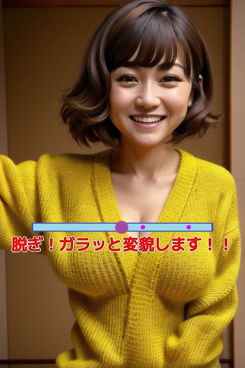 Ai With A Short Cut Wearing A Yellow Sweater 黄色セーターのショートアイちゃん。 これがこう