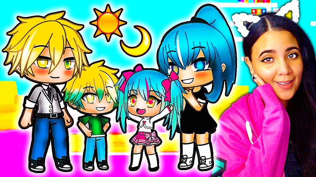 🌞 SUN AND MOON 🌙 Elements Gacha Life Mini Movie Love Story Reaction ...