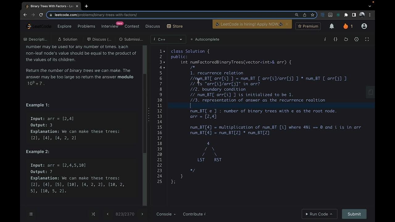 [LeetCode][823][Binary Trees With Factors] - YouTube