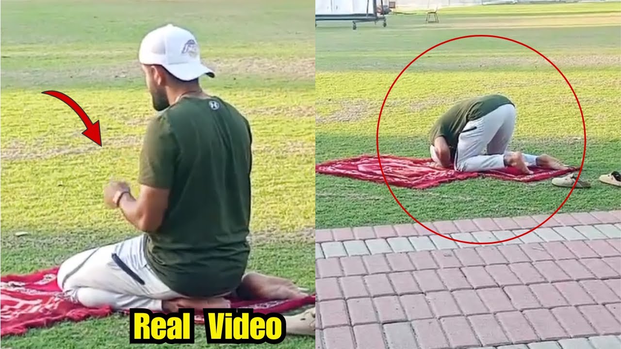 Babar Azam offer prayer during Ramadhan in ground - YouTube