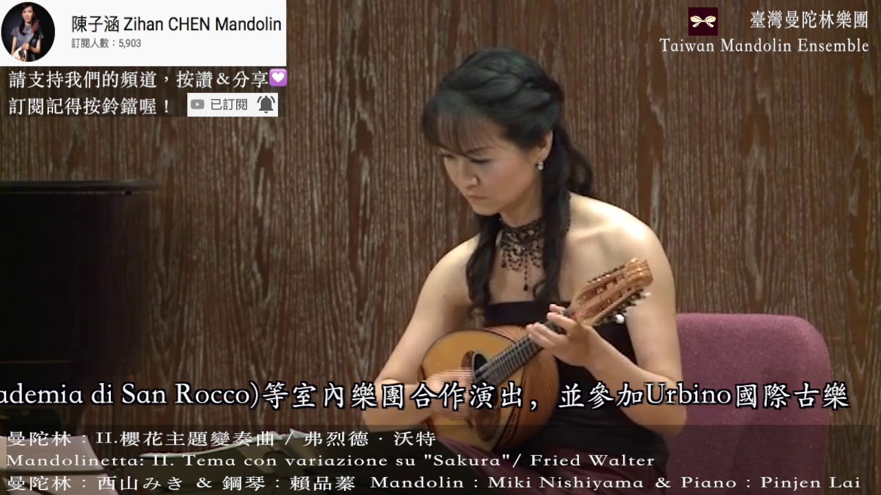 【2013TW Mandolin Festival 🇹🇼🇯🇵🇮🇹】Mandolinetta II Tema con variazione su Sakura :Fried Walter櫻花 ...
