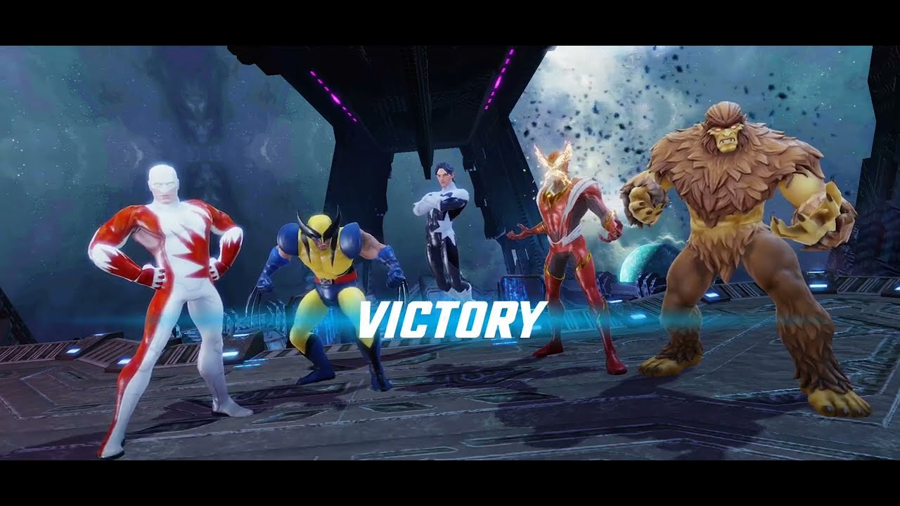 marvel strike force spotlight raid 1.2 alpha flight final boss node one shot - YouTube