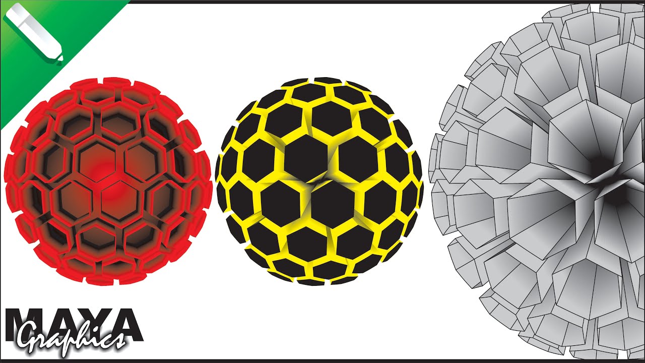 3d Spherical Shape Design in Coreldraw | Design a 3d object | Corel ...