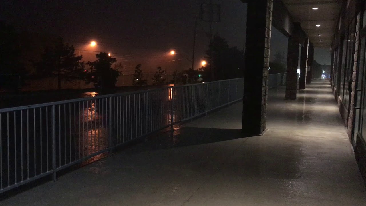 Night time rain during a walk outside - YouTube