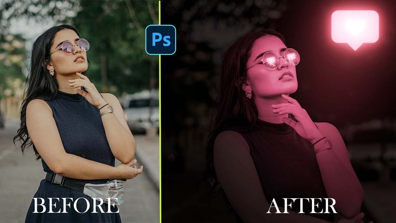 Easy Glow Effect in Photoshop | Without lighting effect | Glowing ...