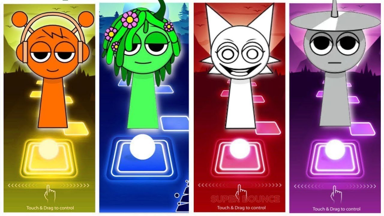 Incredibox sprunki four characters who is best? Tiles hop Rush edm ...