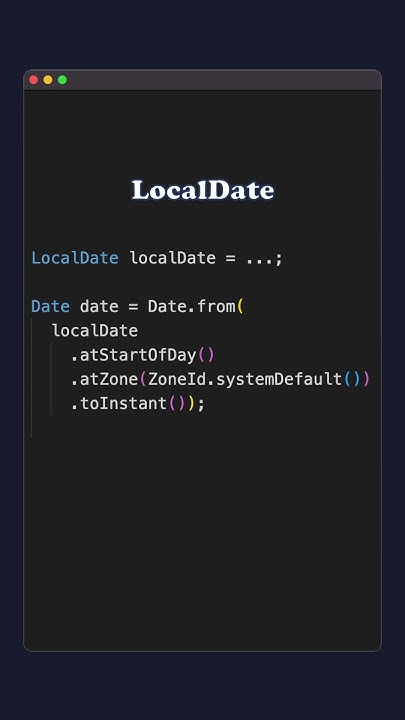 How To Convert Localdate Localdatetime To Java Util Date Youtube
