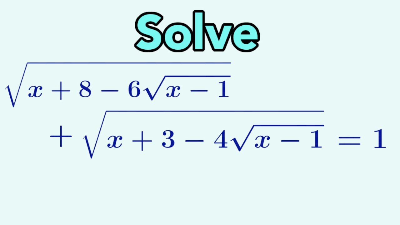 A Surprising Radical Equation - YouTube
