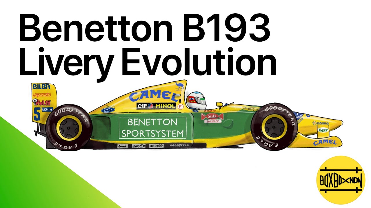 Evolution of Benetton B193 Livery: Michael Schumacher's 1993 F1 Season ...