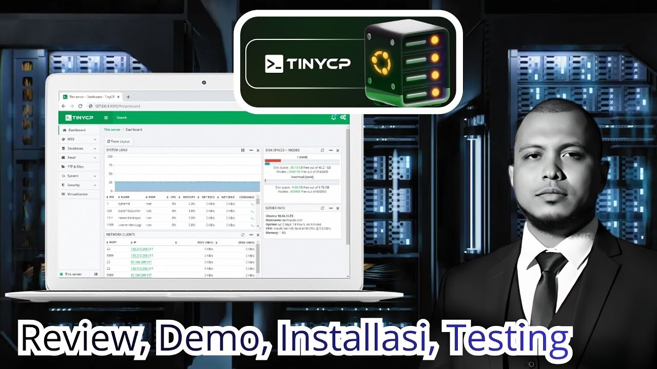 TinyCP - Lightweight Linux Control Panel | Review, Demo, Installasi ...