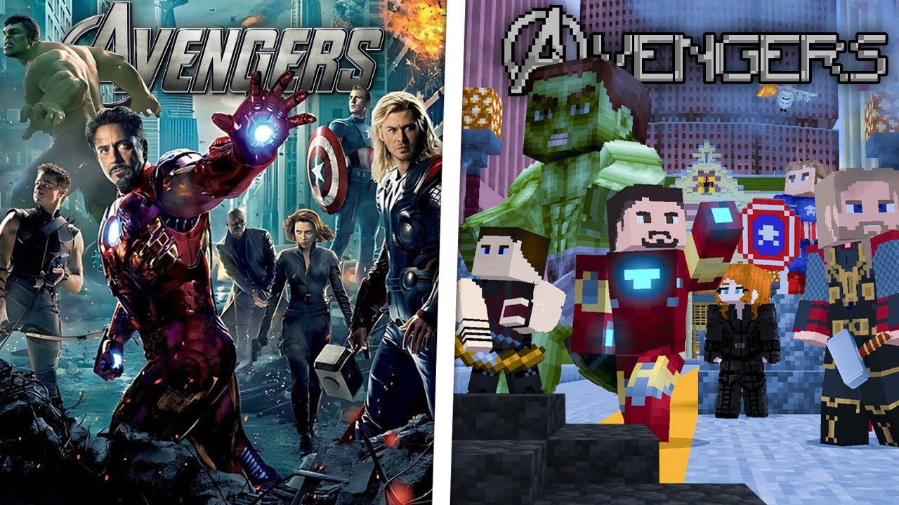 Recriei Fotos dos VINGADORES no Minecraft - YouTube