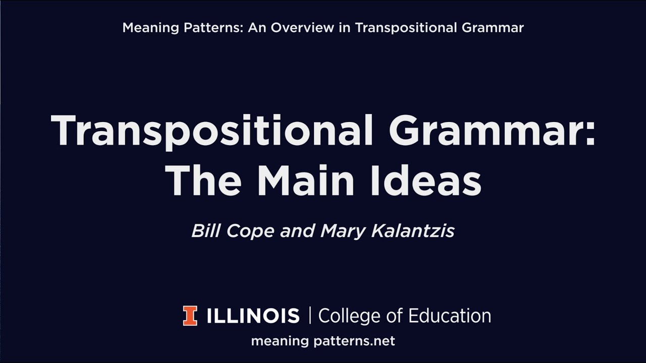 Transpositional Grammar: The Main Ideas - YouTube