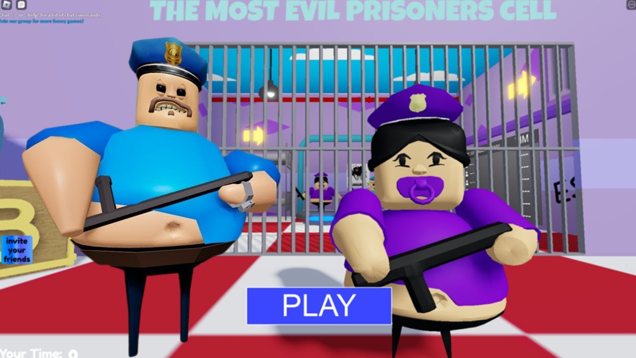 BABY POLICE GIRL BARRY'S PRISON RUN! SCARY OBBY Full Gameplay #roblox ...