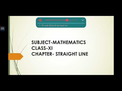 General equation of straight line and distance of a point from a line ...