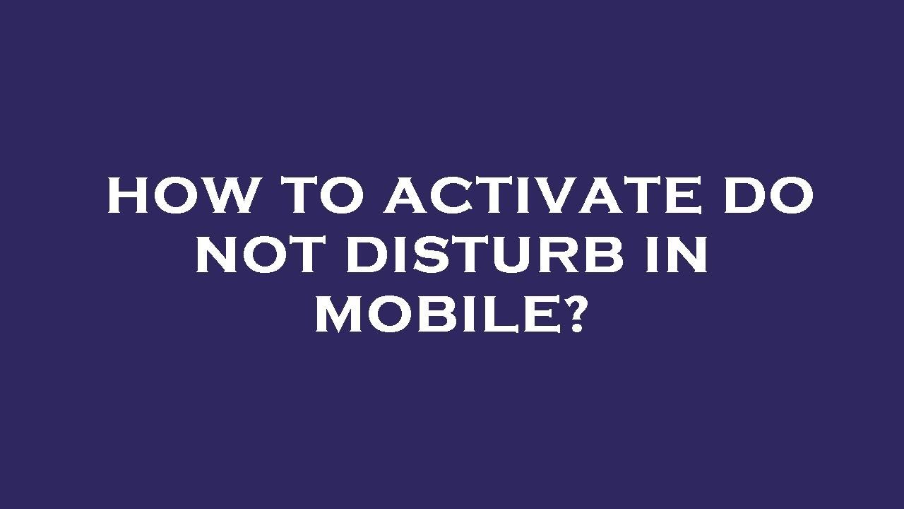 How To Activate Do Not Disturb In Mobile YouTube how-to-activate-do-not-disturb-in-mobile-youtube