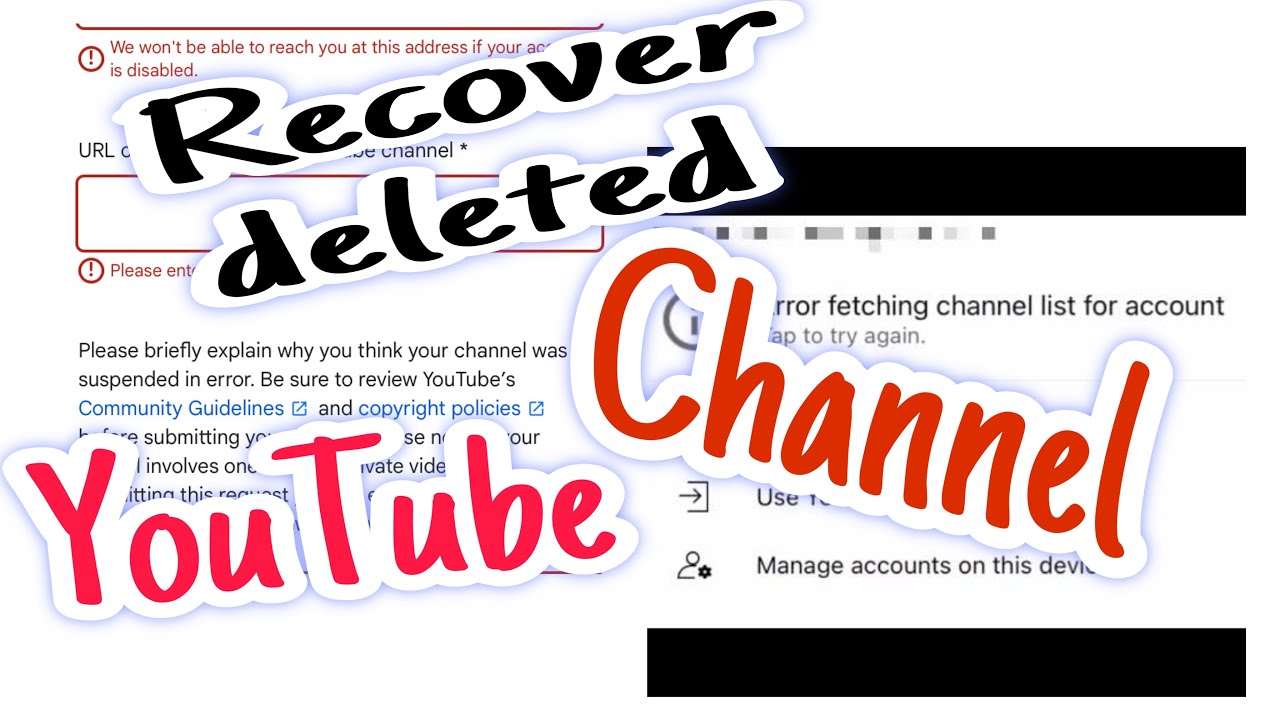 101% Channel Recover we have remove your channel from YouTube // How I ...