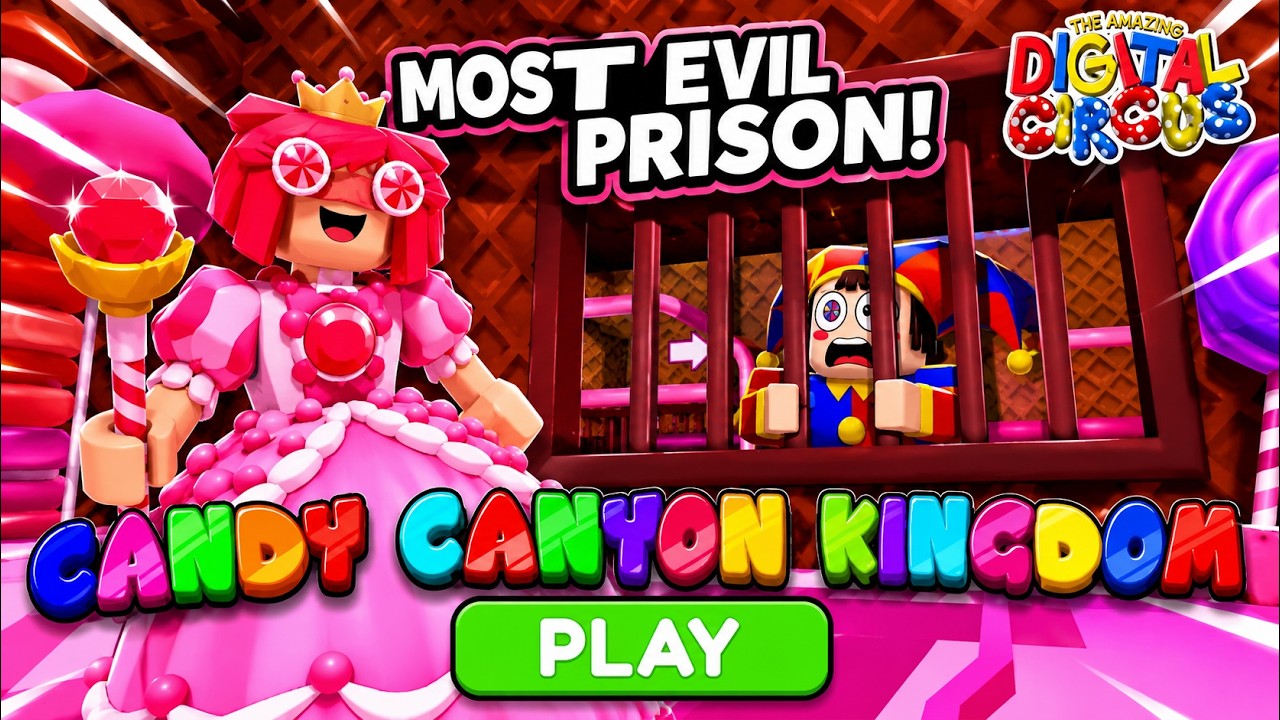 Candy Land Prison Run! Digital Circus Obby #roblox (full gameplay ...