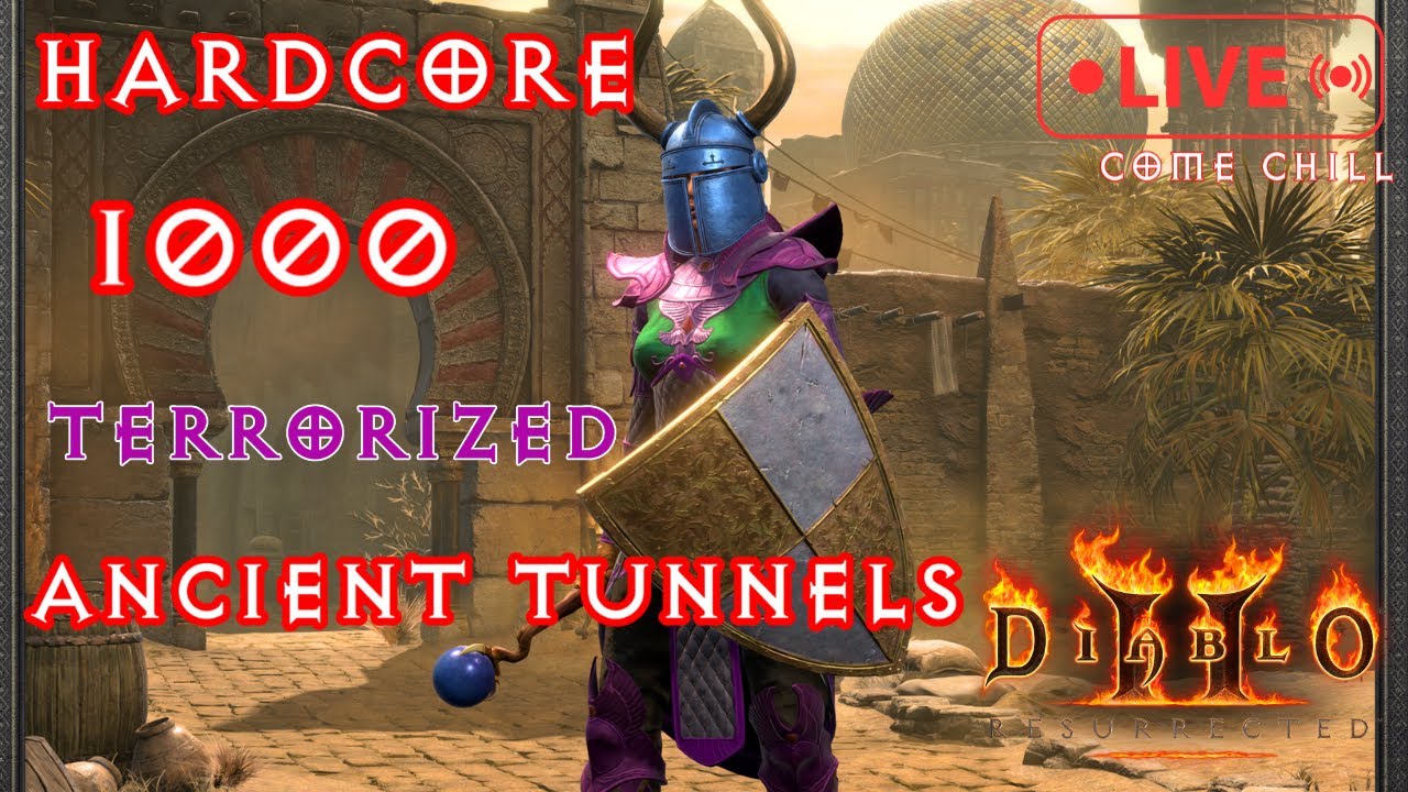 HARDCORE : 1000 TZ Ancient Tunnels - Diablo 2 Resurrected - YouTube
