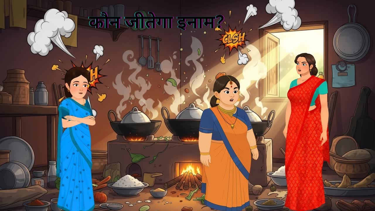 Rasoi Ka Jhagda | Cartoon Hindi Kahani - YouTube