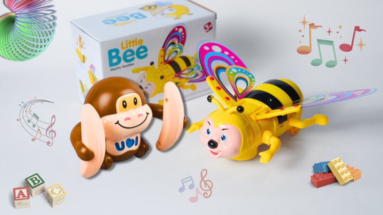 ASMR Unboxing - Cute Monkey & Honey Bee Toy Which is More SATISFYING ...