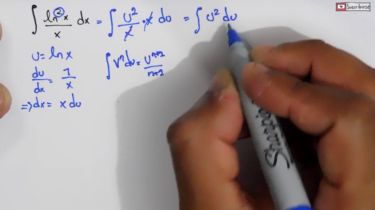INTEGRAL LOGARITMICA CON CAMBIO DE VARIABLE | EJERCICIO 13 | - YouTube